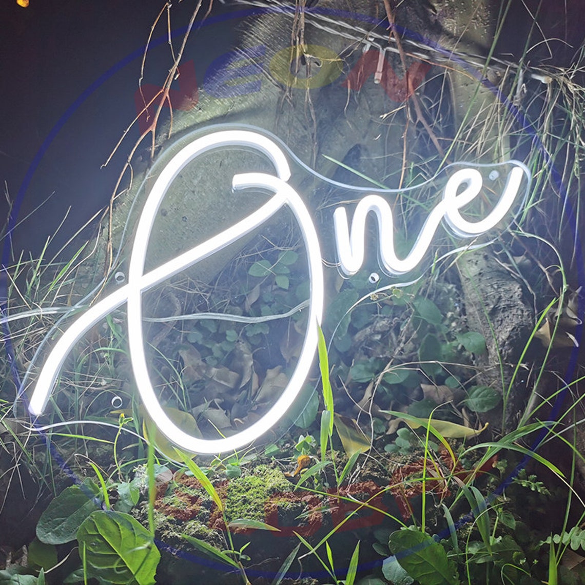 One Neon Sign Wedding Neon Sign Party Neon Bedroom Custom - Etsy