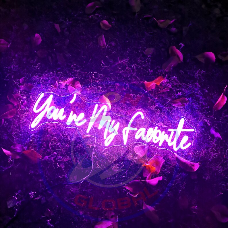 You Re My Favorite Custom Neon Sign Bedroom Neon Light Led - Etsy