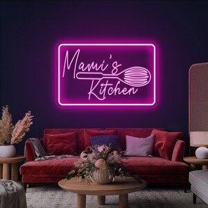 Mami's Kitchen Neon Sign,neon Sign,last Name Sign,led Neon Sign,bedroom ...