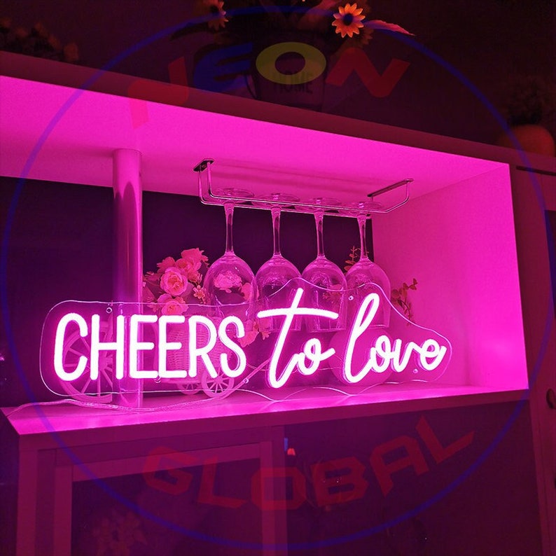 Neon Sign Cheers to Love Led Lights Custom Led Neon Wedding - Etsy