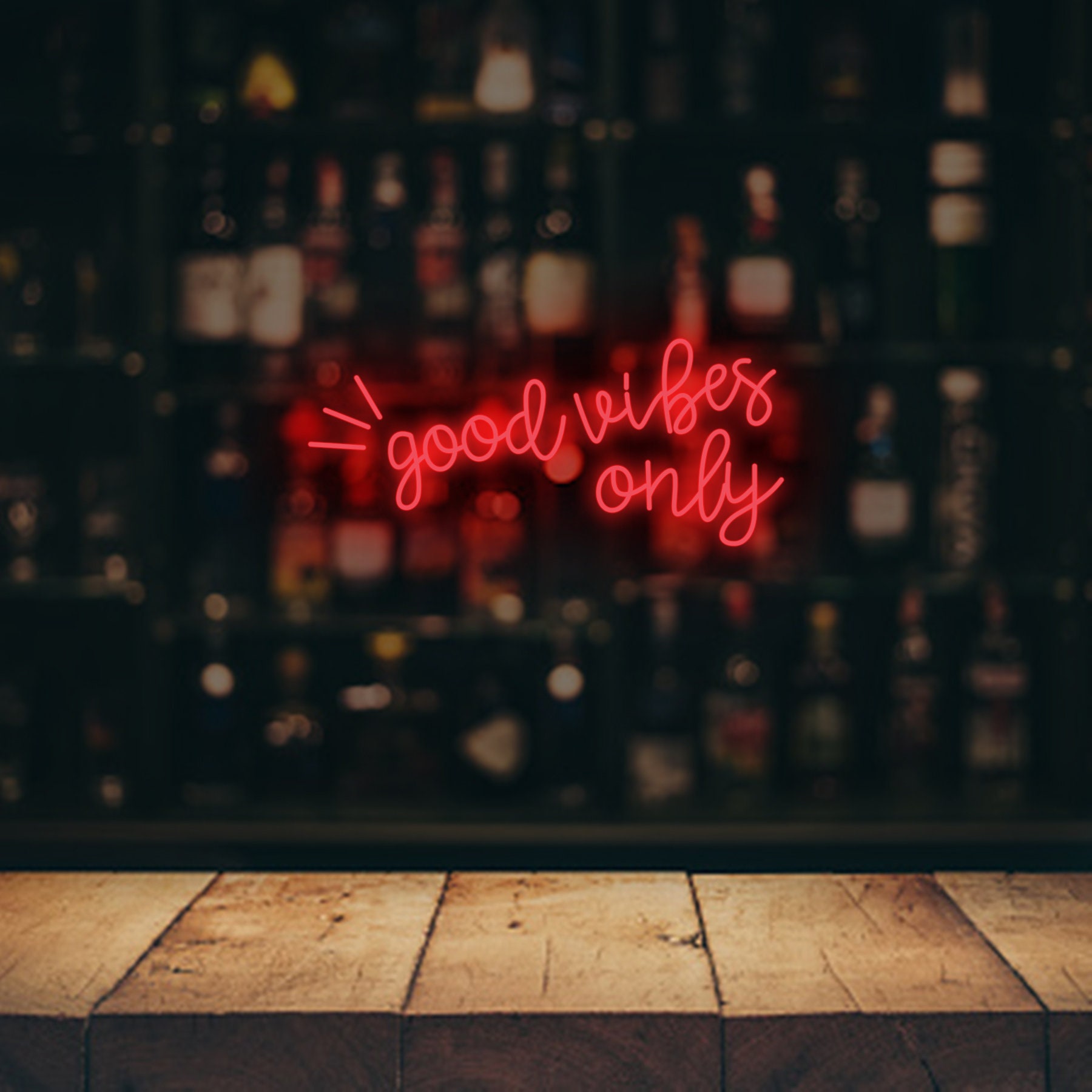 Personalized Neon Sign Good Vibes Only Neon Sign for Home Bar | Etsy