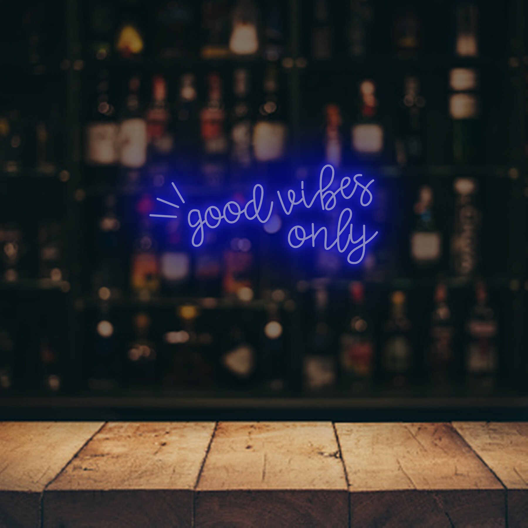 Personalized Neon Sign Good Vibes Only Neon Sign for Home Bar | Etsy