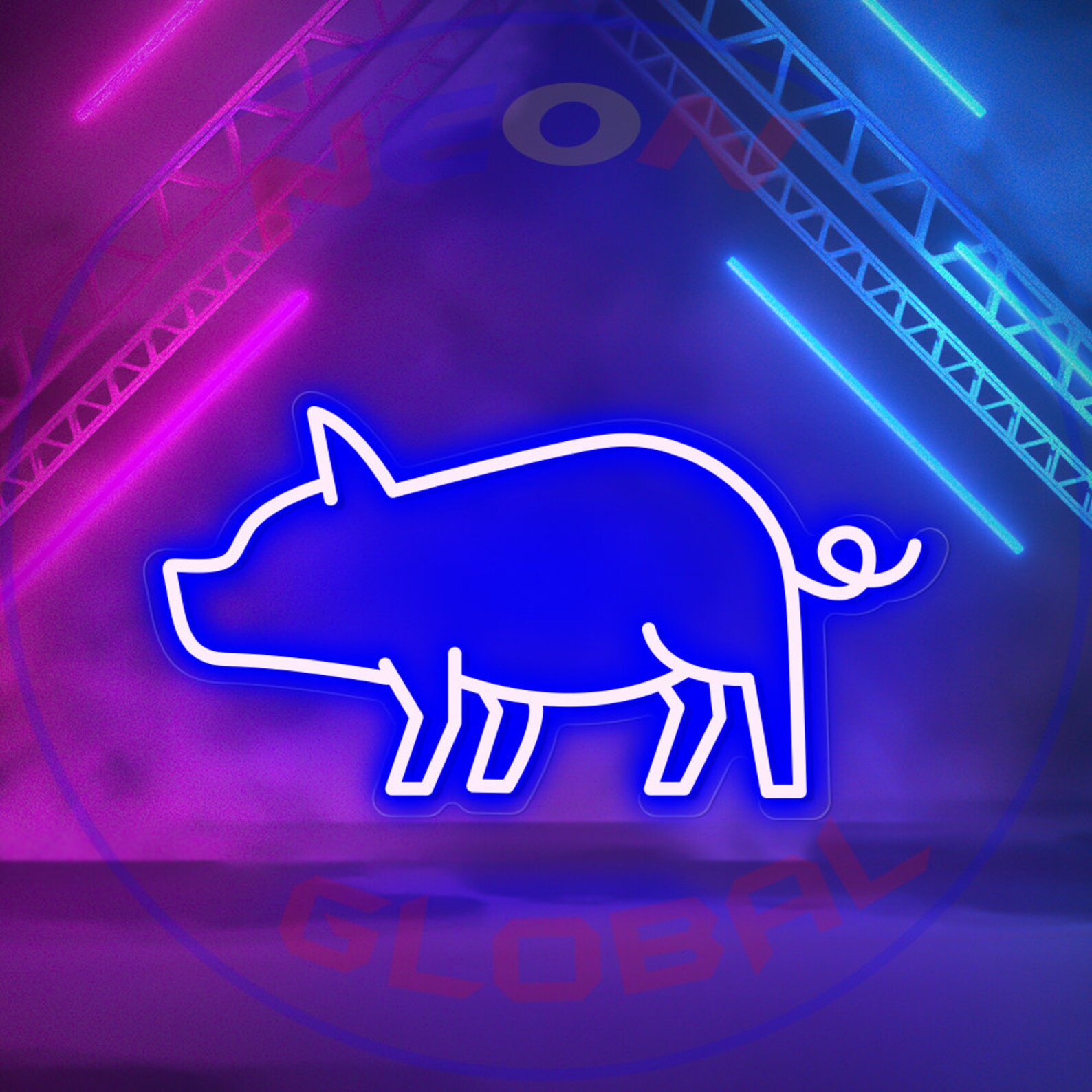 Pig Neon Sign Wedding Neon Sign Party Neon Bedroom Custom - Etsy