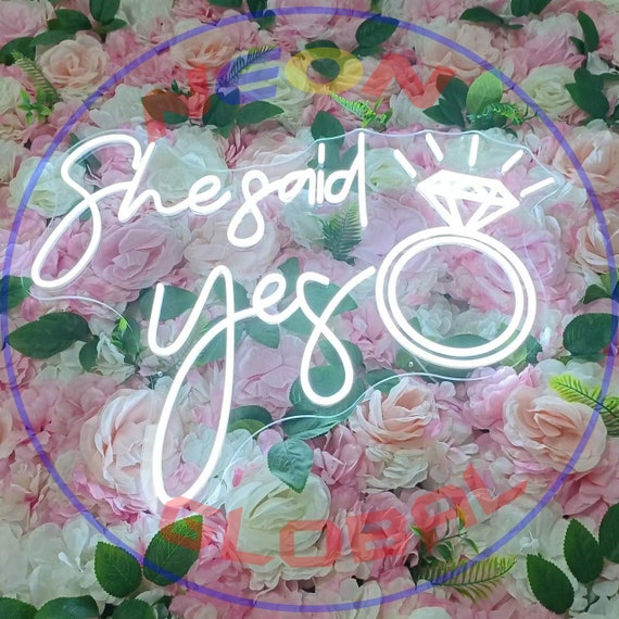 She Said Yes Neon Sign/ Party Garden Decor/ LED Art/ Home - Etsy