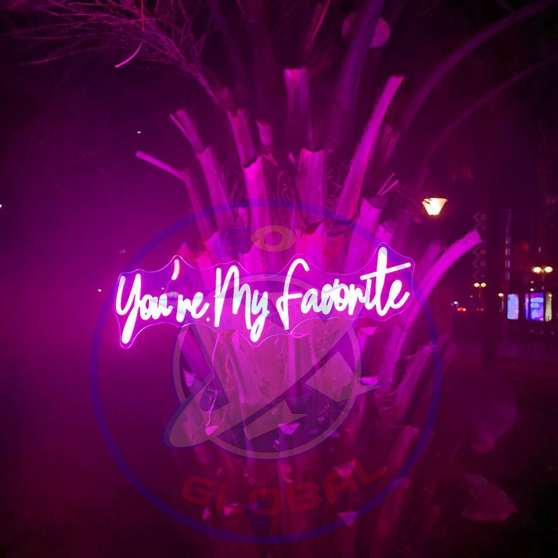 You Re My Favorite Custom Neon Sign Bedroom Neon Light Led - Etsy