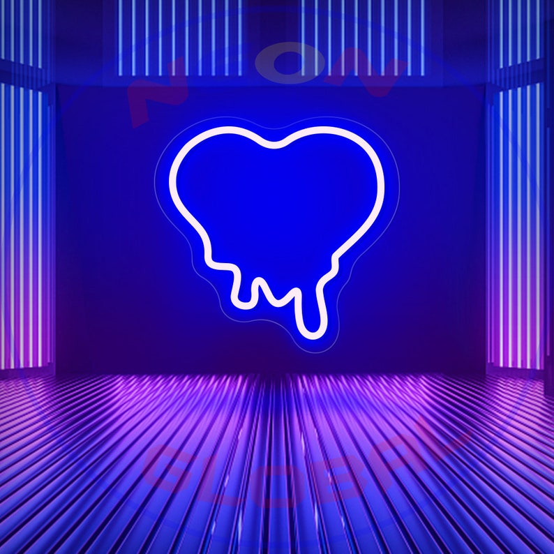 Dripping Heart Neon Sign Wedding Neon Sign Party Neon - Etsy