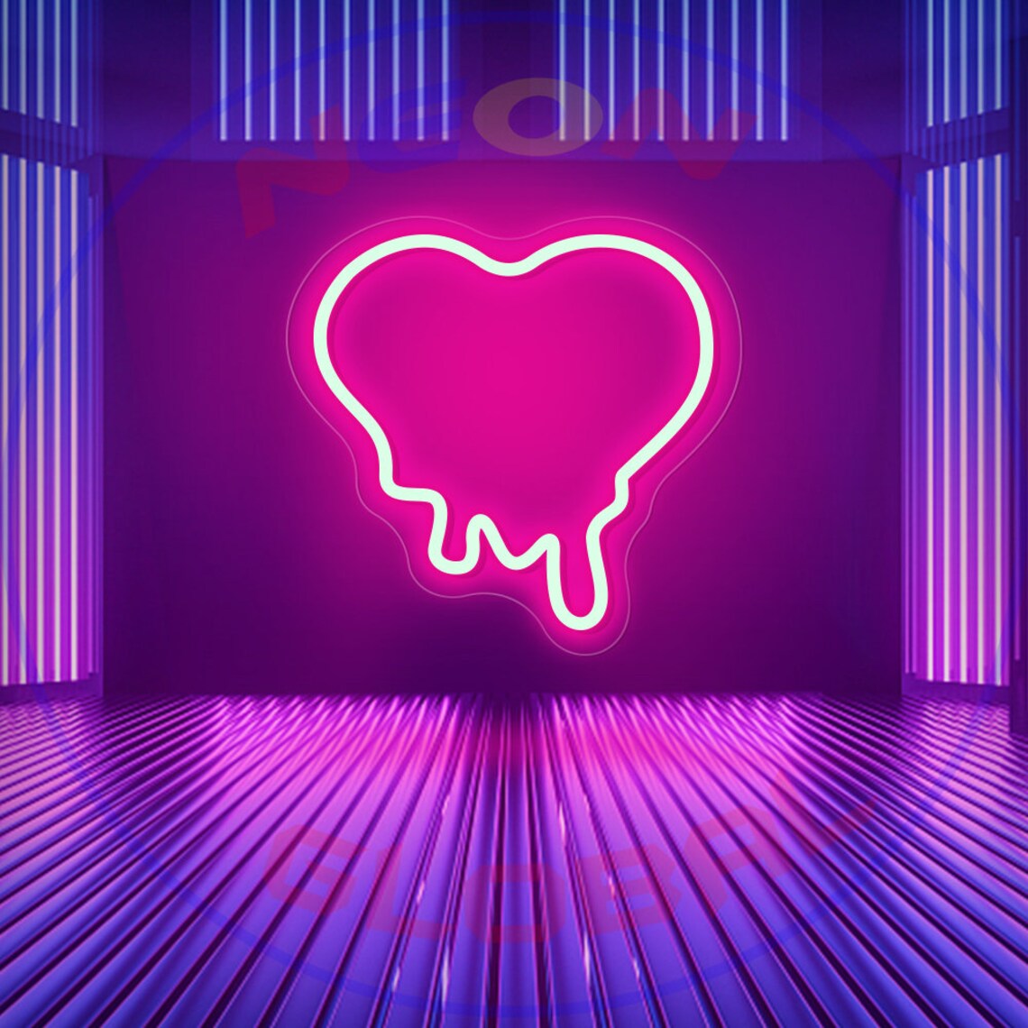 Dripping Heart Neon Sign Wedding Neon Sign Party Neon | Etsy
