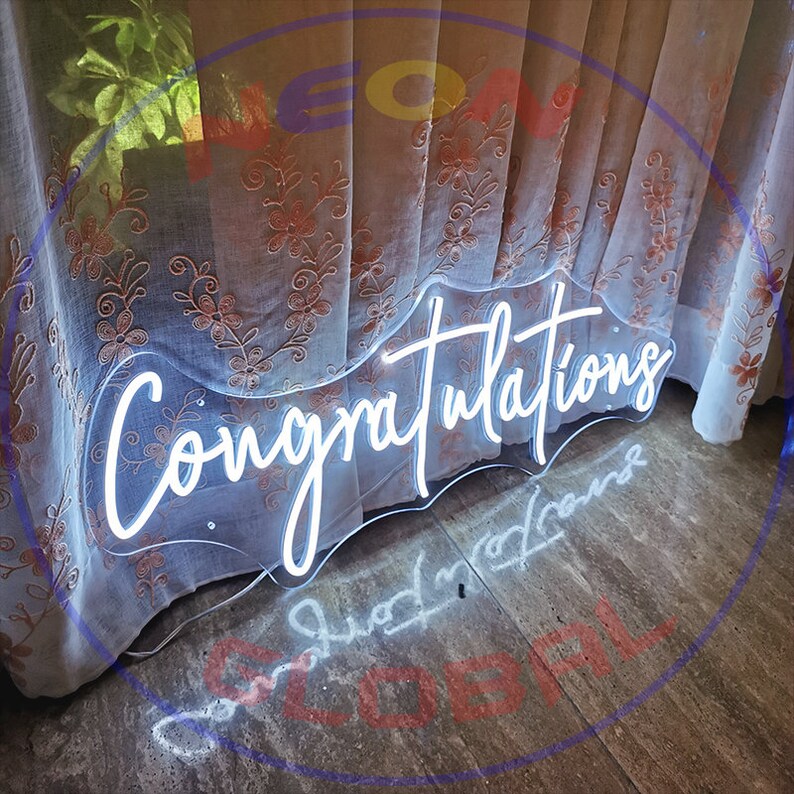 Neon Sign Congratulations Sign Custom Wedding Neon Sign - Etsy