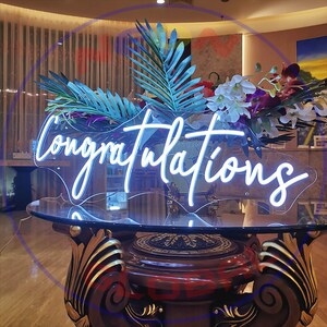 Neon Sign Congratulations Sign Custom Wedding Neon Sign Birthday Event ...