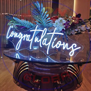 Neon Sign Congratulations Sign Custom Wedding Neon Sign Birthday Event ...