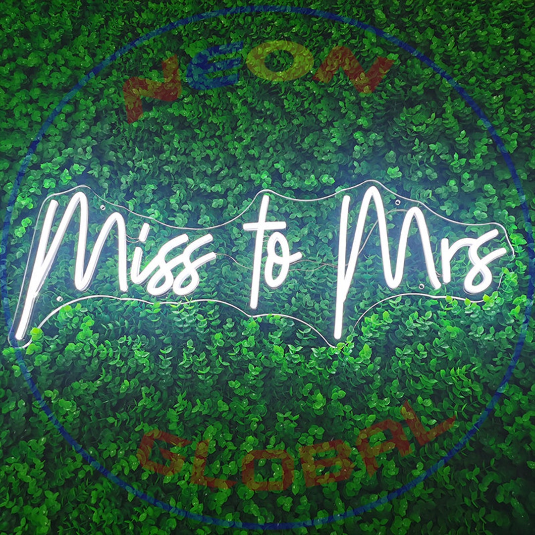 Neonglobal Miss to Mrs Neon Sign Wedding Neon Sign Party Neon Lets ...
