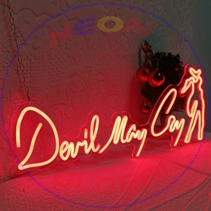 Devil May Cry Neon Sign, Home Bedroom/ Playroom Living Room Decor, Neon ...