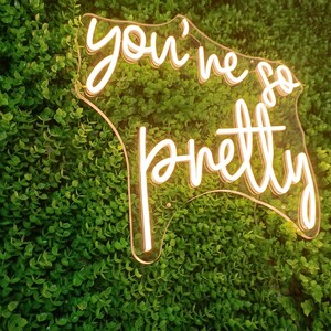Custom Neon Sign: You're so Pretty, Wedding Decor - Etsy