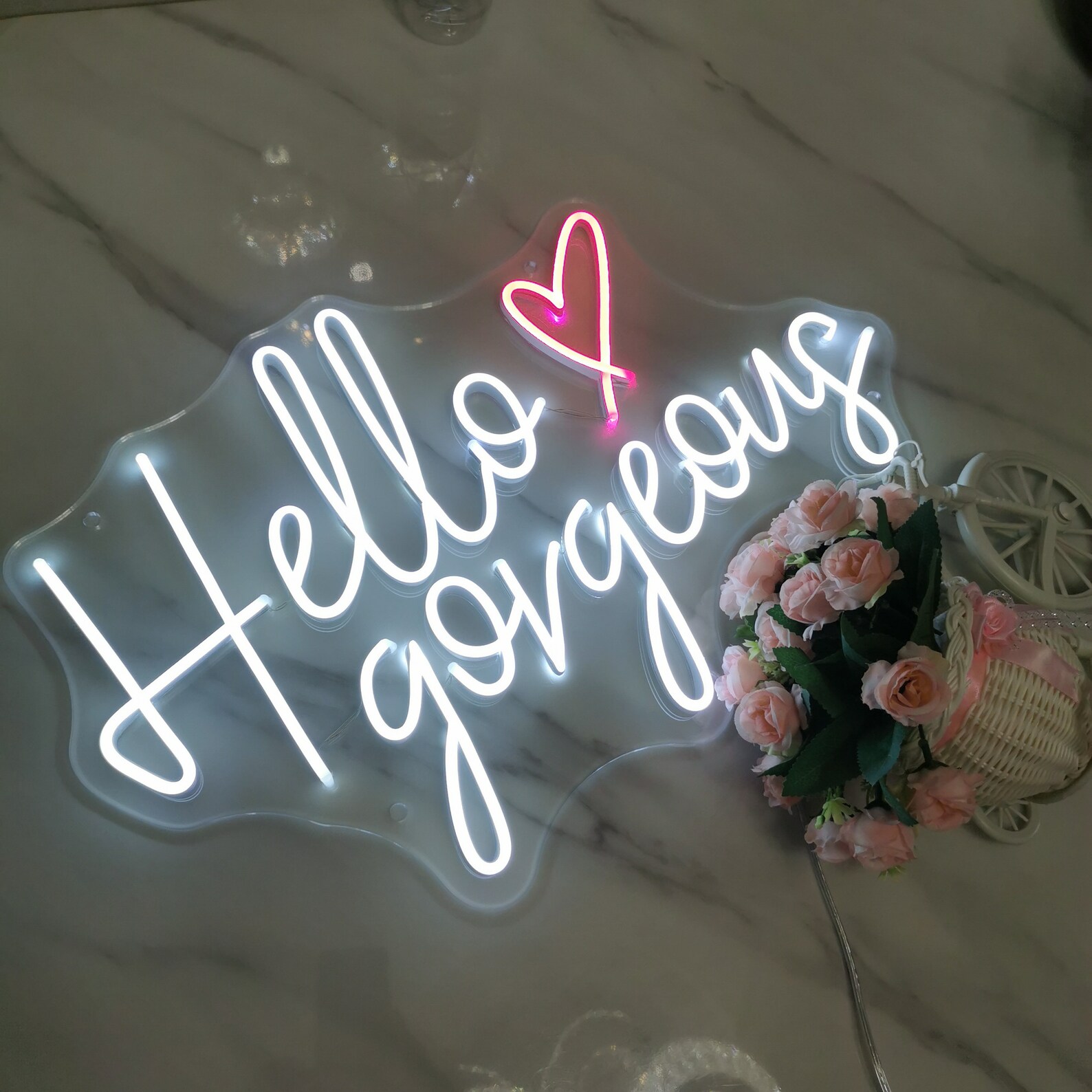 Hello LED Neon Sign: Custom Wedding Party Decor - Etsy
