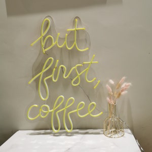 But First Coffee LED Neon Sign, Coffee Shop Decor - Etsy