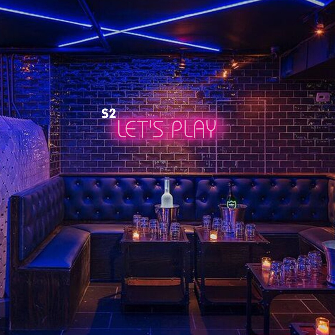 Personalized Neon Sign Lets Party neon sign for home bar | Etsy