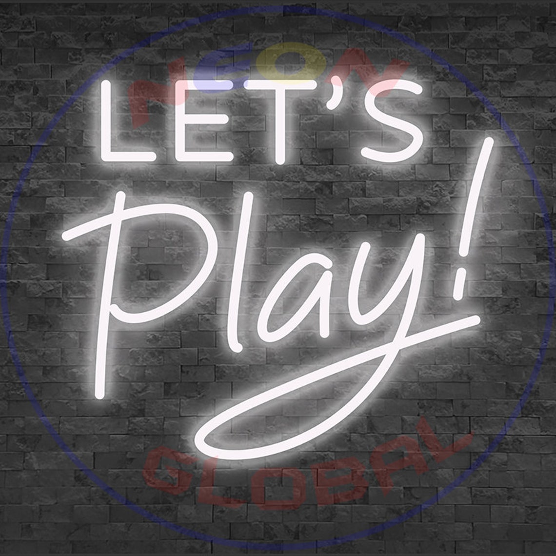 Let's Play Neon Sign Wedding Neon Sign Party Neon - Etsy