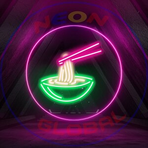 Ramen Japanese Noodles Neon Sign, Wedding Neon Sign, Party Neon ...