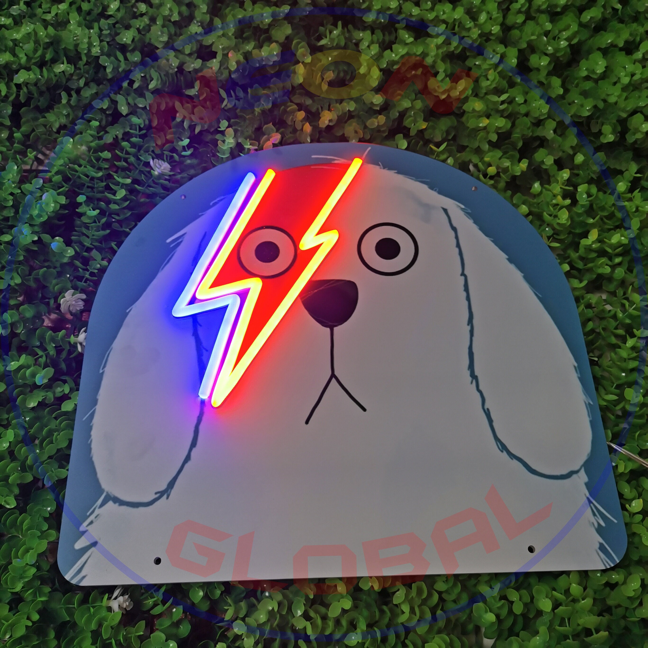 Custom Dog With Light Neon Sign Digital UV Printing Kid - Etsy