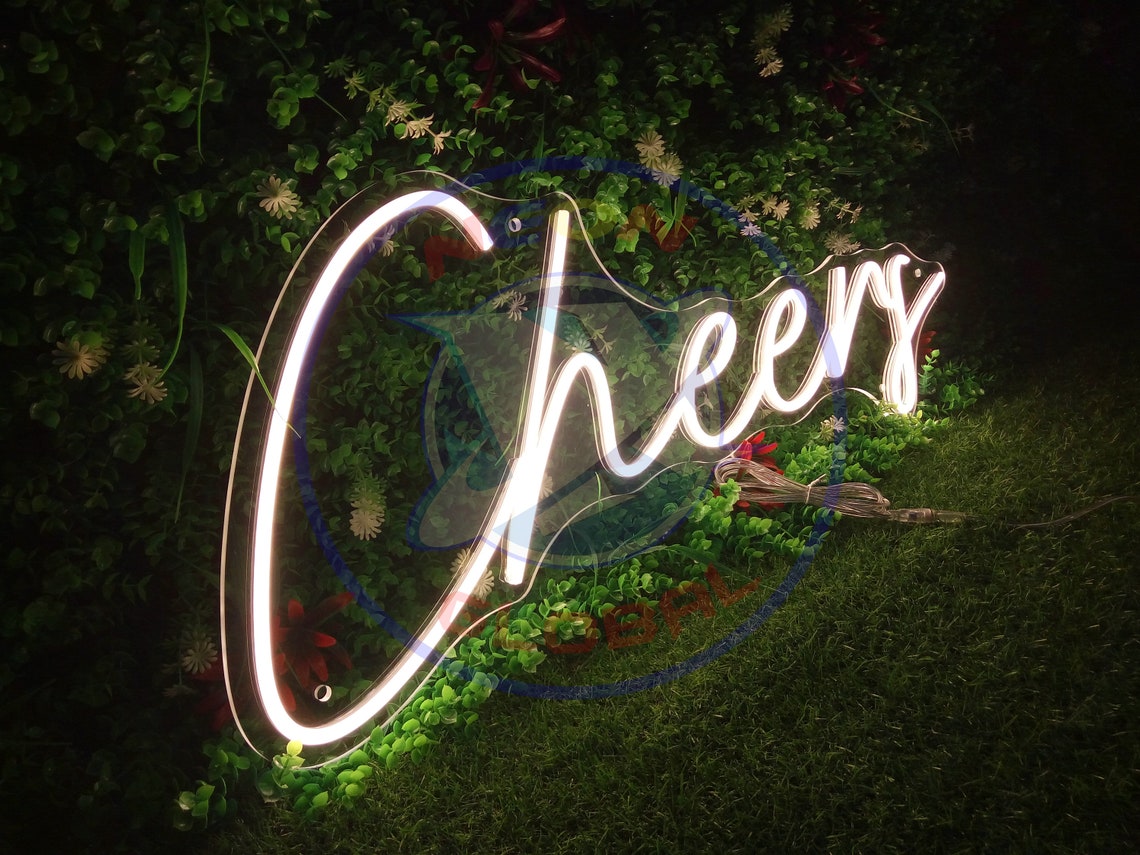 Custom Neon Sign Cheers Neon Sign Wedding Neon Sign Bedroom - Etsy