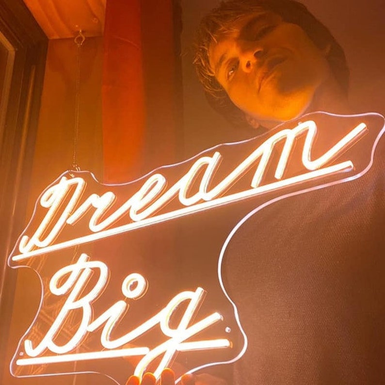 Dream Big Neon Sign Custom Name for Kid Room wall Decor - Etsy