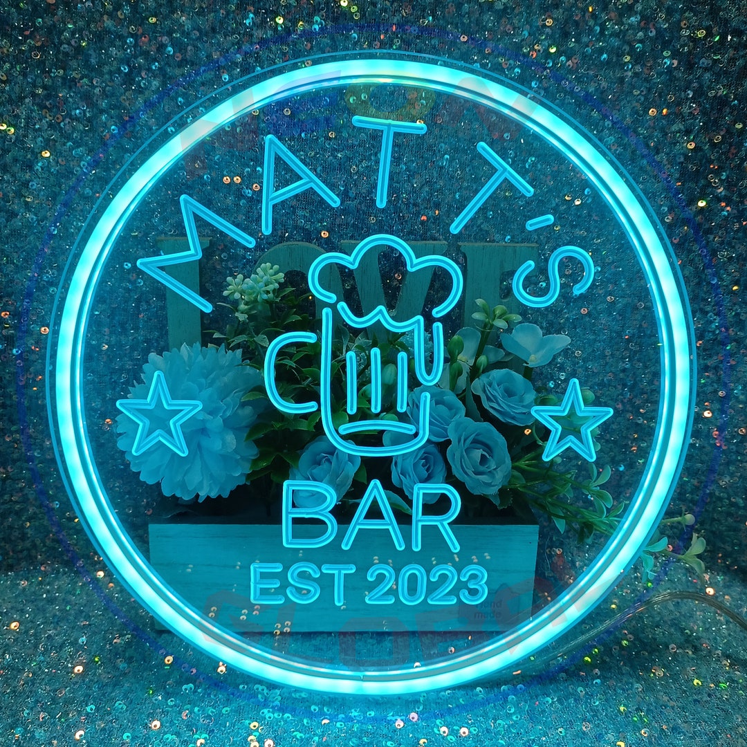 Custom Name Bar Neon Sign /bar Neon Sign/ Neon Light/ Pub Decor / USB ...