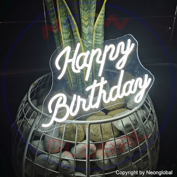 Happy Birthday Personalize Flex LED Neon Signs Light for - Etsy