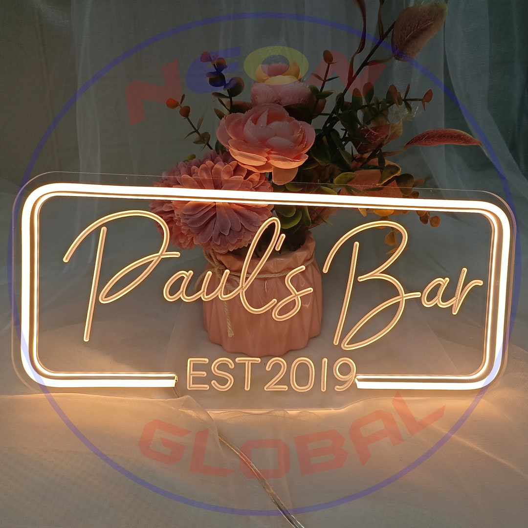 Custom Name Bar Neon Sign: USB LED Pub Decor - Etsy UK