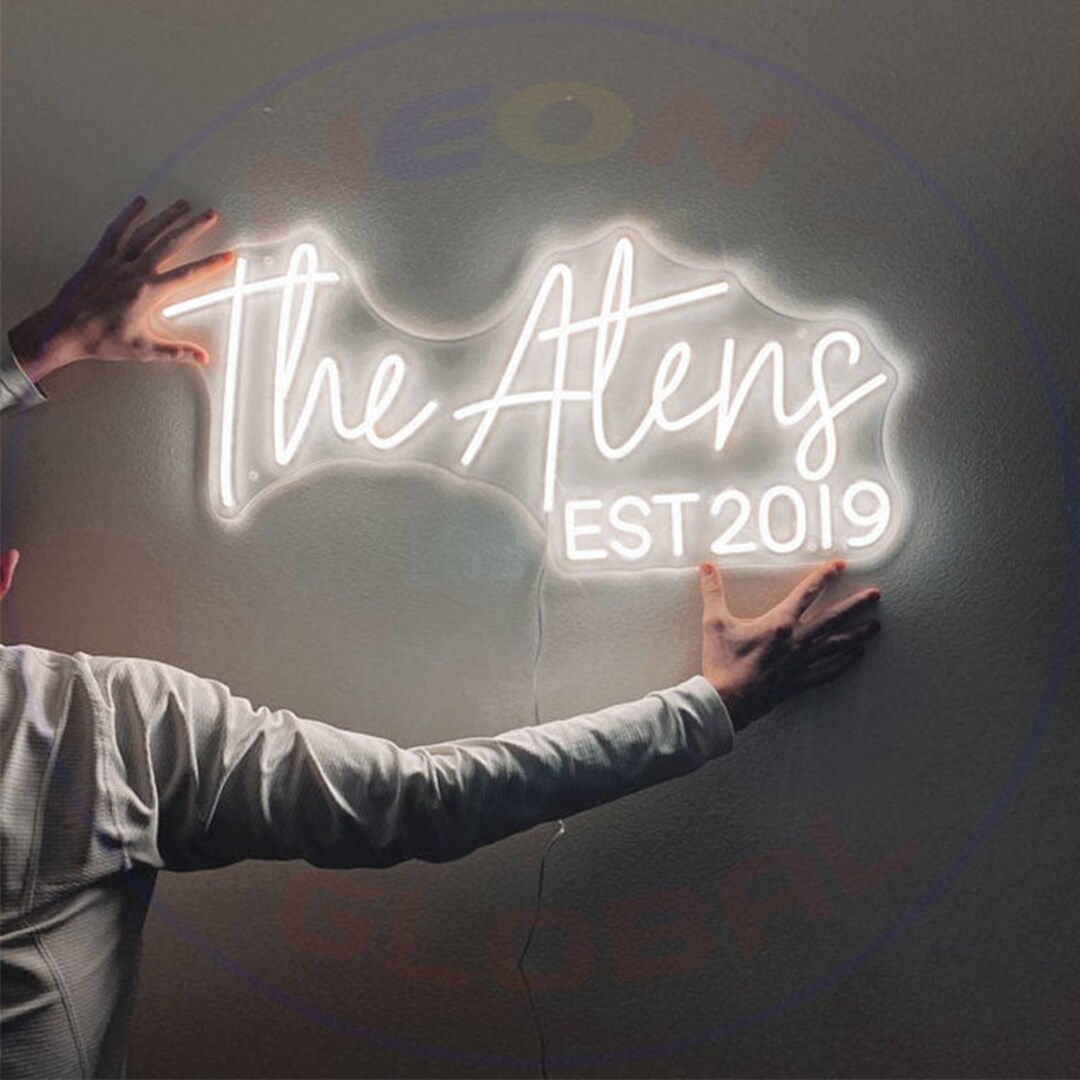 Custom Name Sign | Custom Wedding Party Neon Sign | Neon Light Name ...