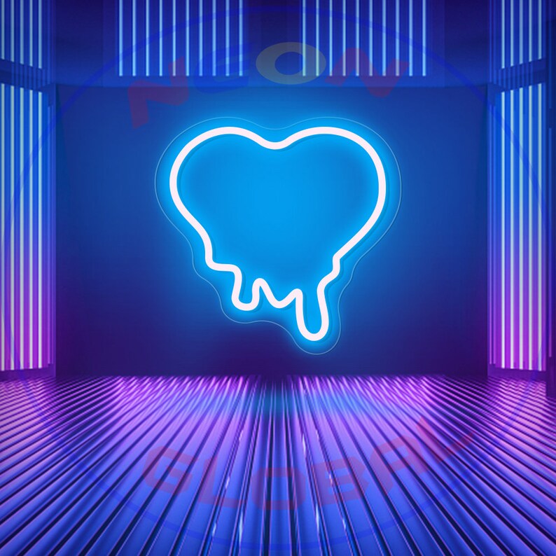Dripping Heart Neon Sign Wedding Neon Sign Party Neon - Etsy