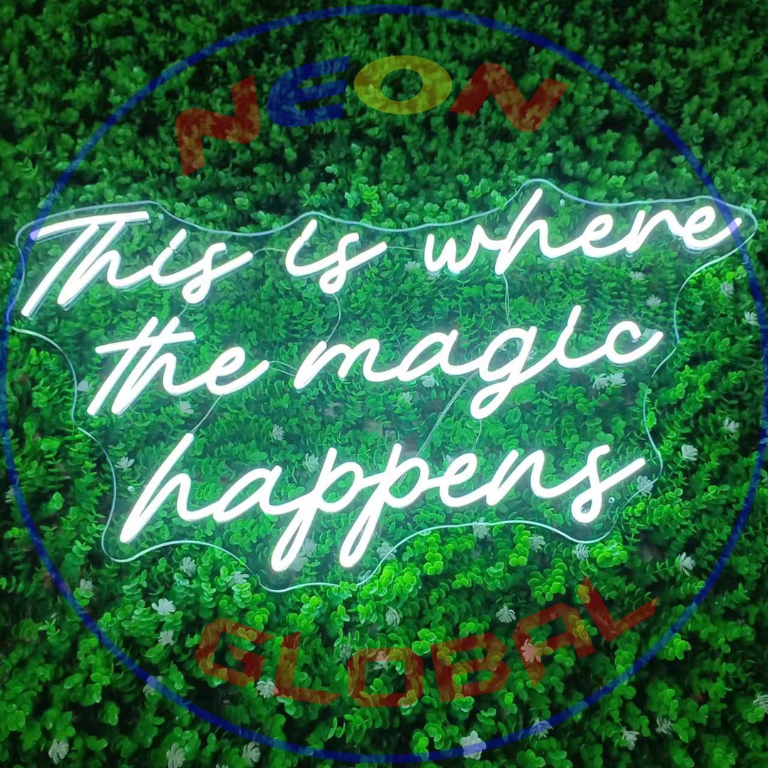 This is Where the Magic Happens Neon Sign/ Party Garden Decor/ LED Art ...