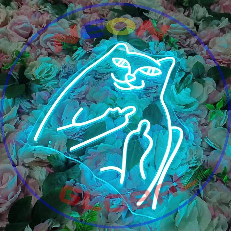 Bad Cat Neon Sign Wedding Neon Sign Party Neon Bedroom - Etsy