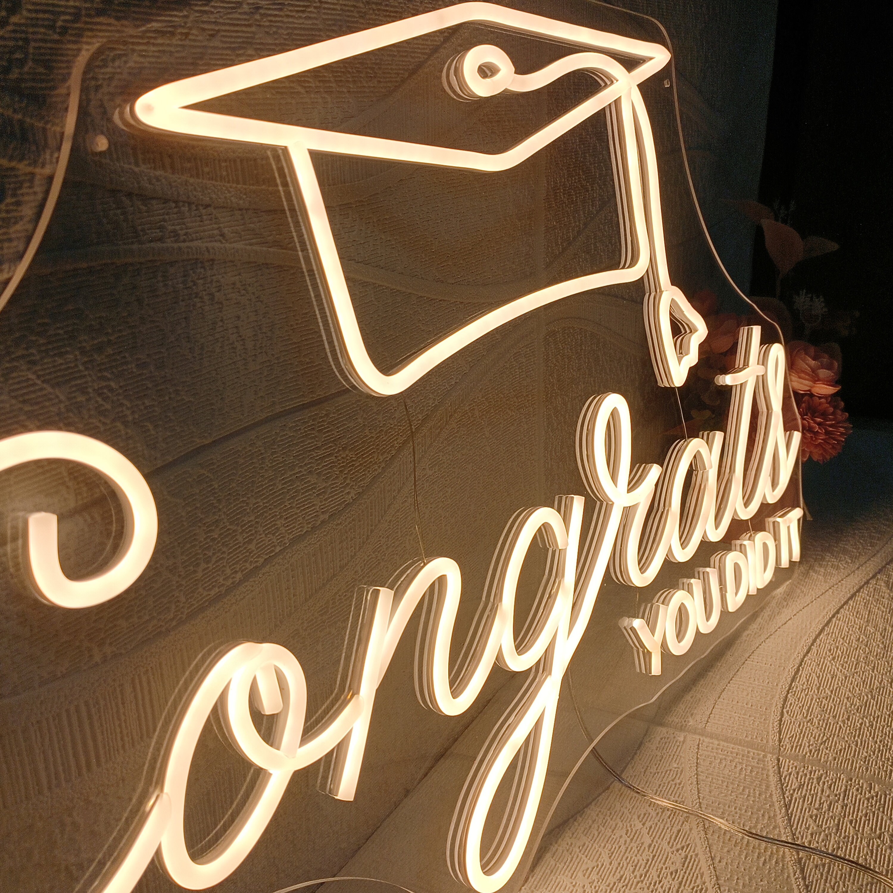 Congrats Grad Neon Sign: Custom Graduation Party Decor - Etsy