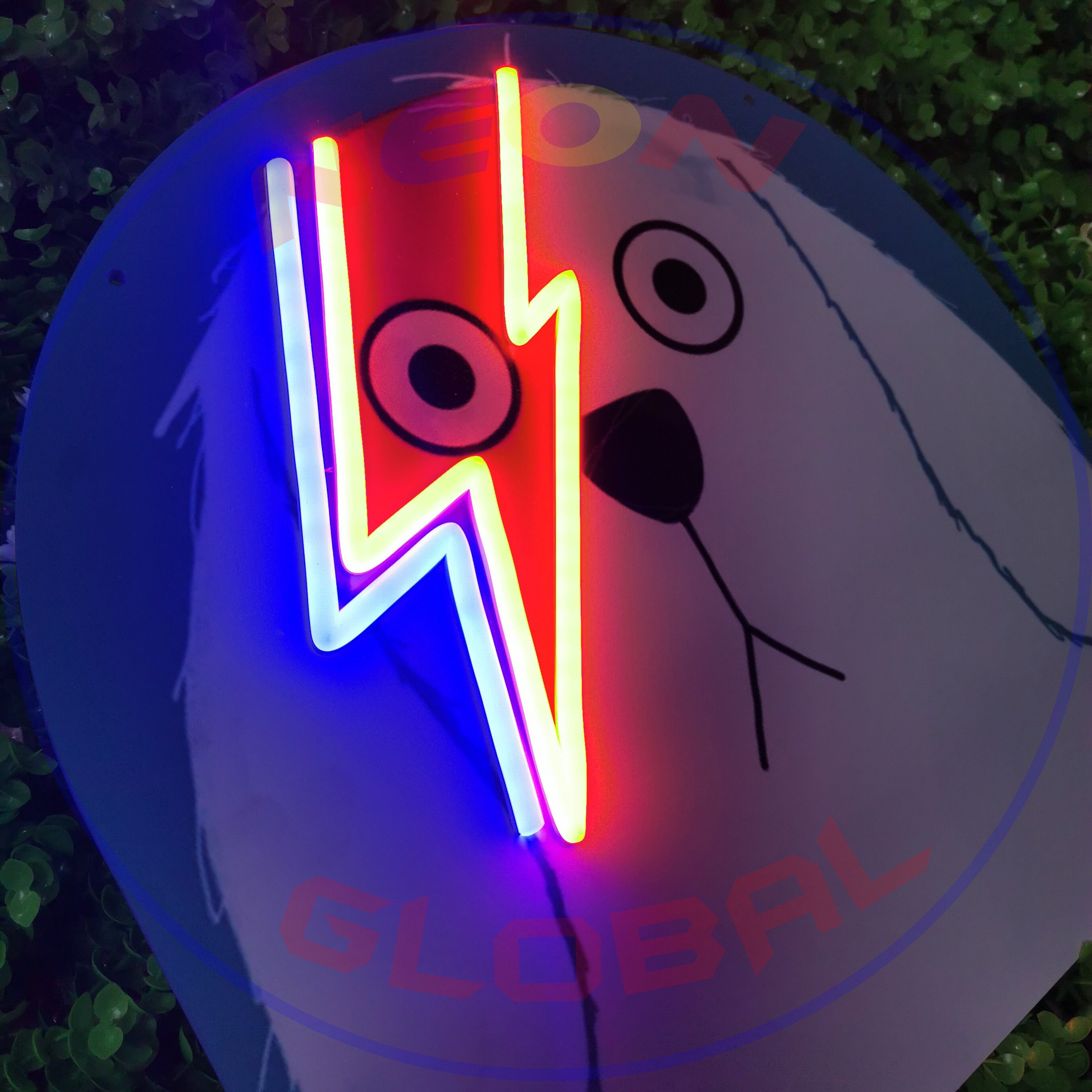 Custom Dog With Light Neon Sign Digital UV Printing Kid - Etsy