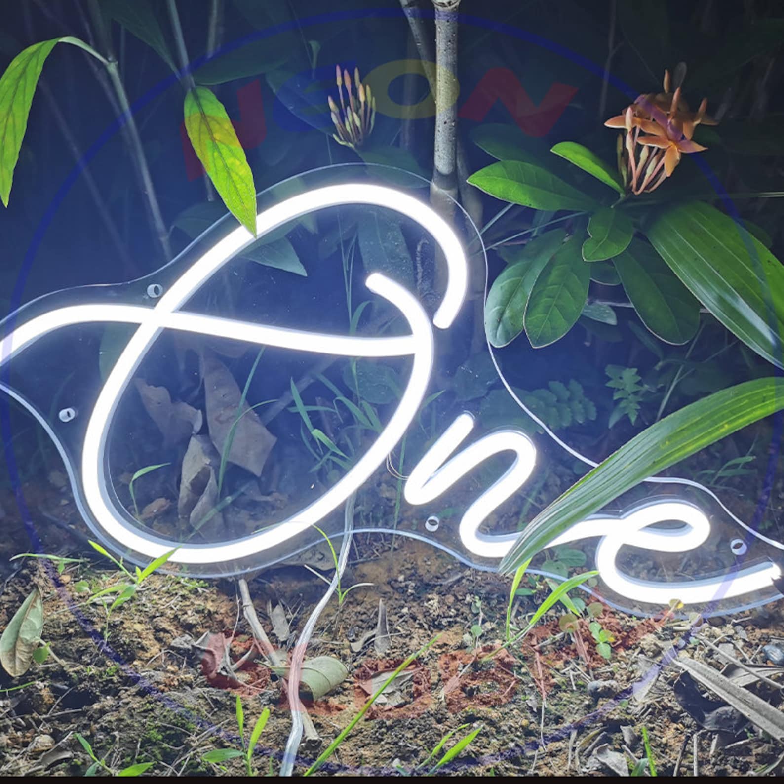 One Neon Sign Wedding Neon Sign Party Neon Bedroom Custom - Etsy