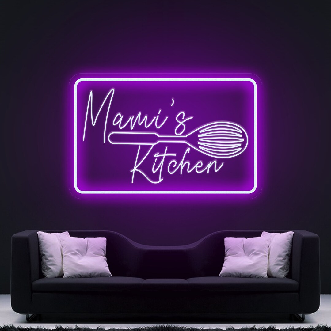 Mami's Kitchen Neon Sign,neon Sign,last Name Sign,led Neon Sign,bedroom ...