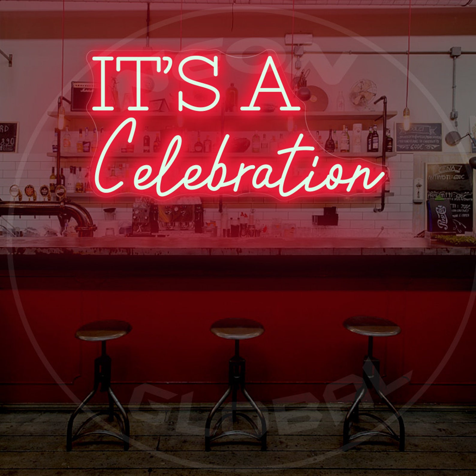 Custom Neon Sign It's a Celebration Wedding Neon Sign - Etsy