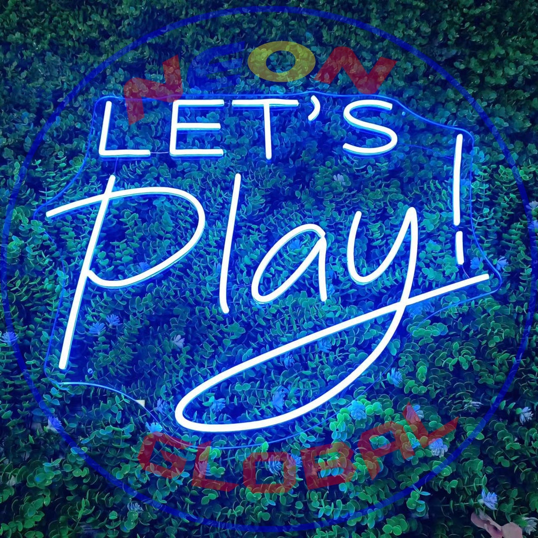 Let's Play! Neon Sign: Custom LED Wall Decor - Etsy