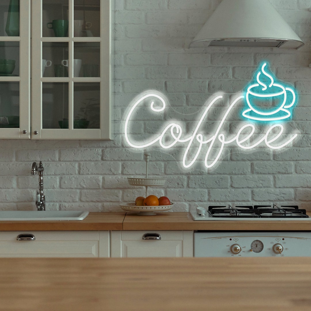 Coffee Neon Sign/ Cafe Logo/ Shop Decor/ Wall Hanging Neon Sign/ Led ...