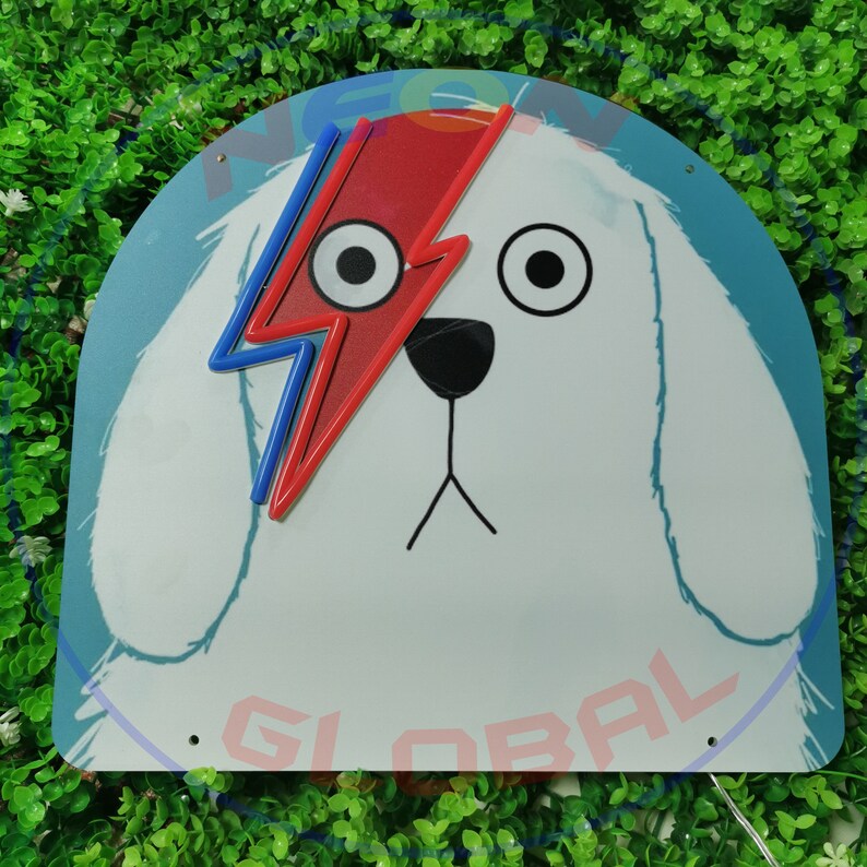 Custom Dog With Light Neon Sign Digital UV Printing Kid - Etsy