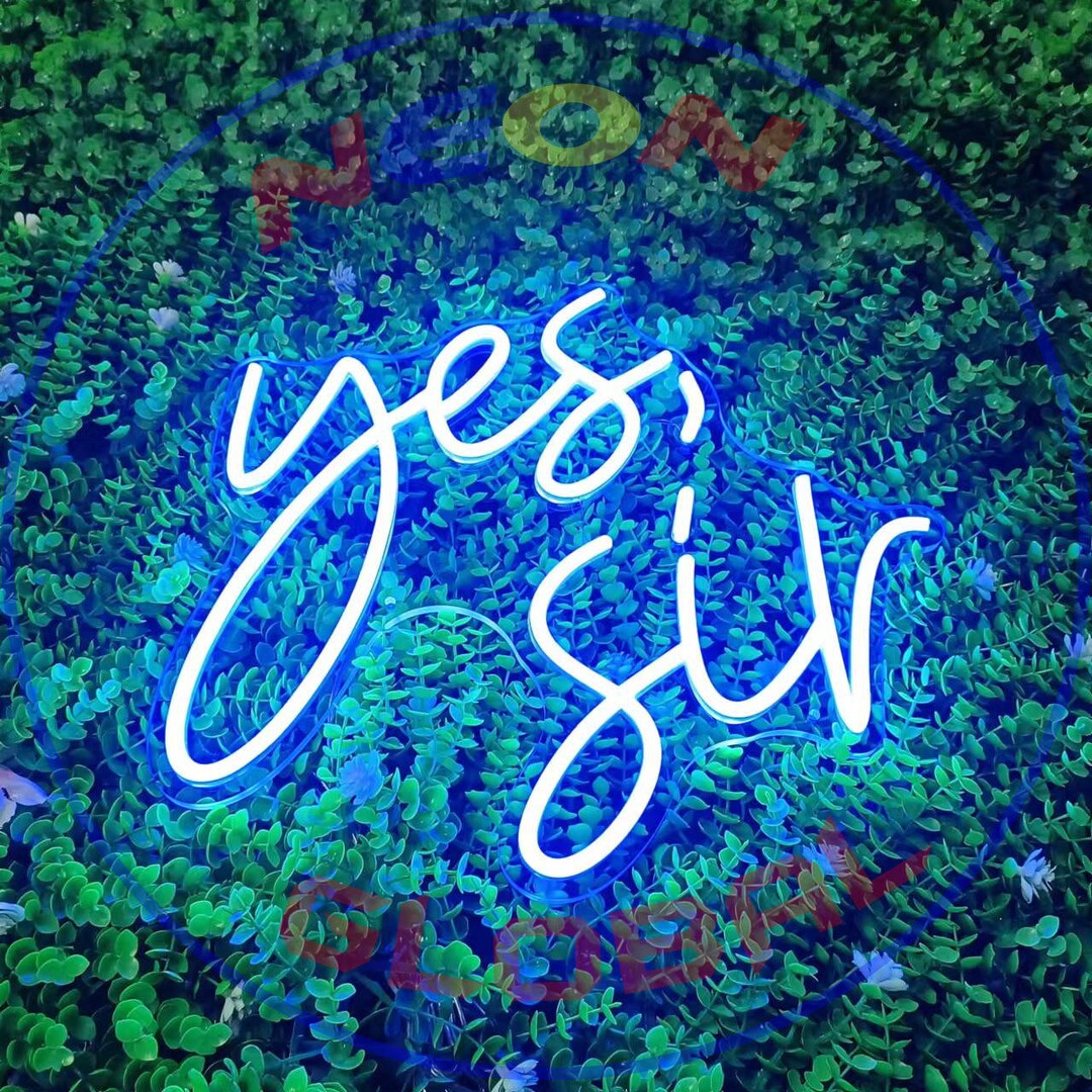 Yes' Sir Neon Sign/ Party Garden Decor/ LED Art/ Home Decor/ Propose ...