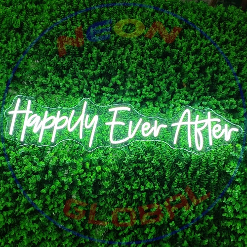 Happily Ever After Neon Sign Wedding Led Signs Party Happy | Etsy