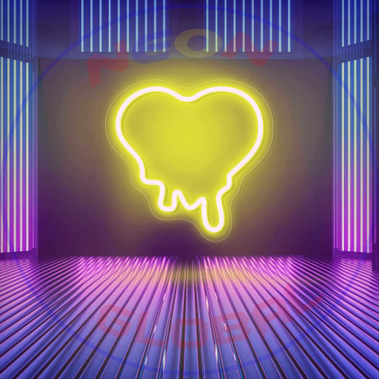 Dripping Heart Neon Sign Wedding Neon Sign Party Neon - Etsy