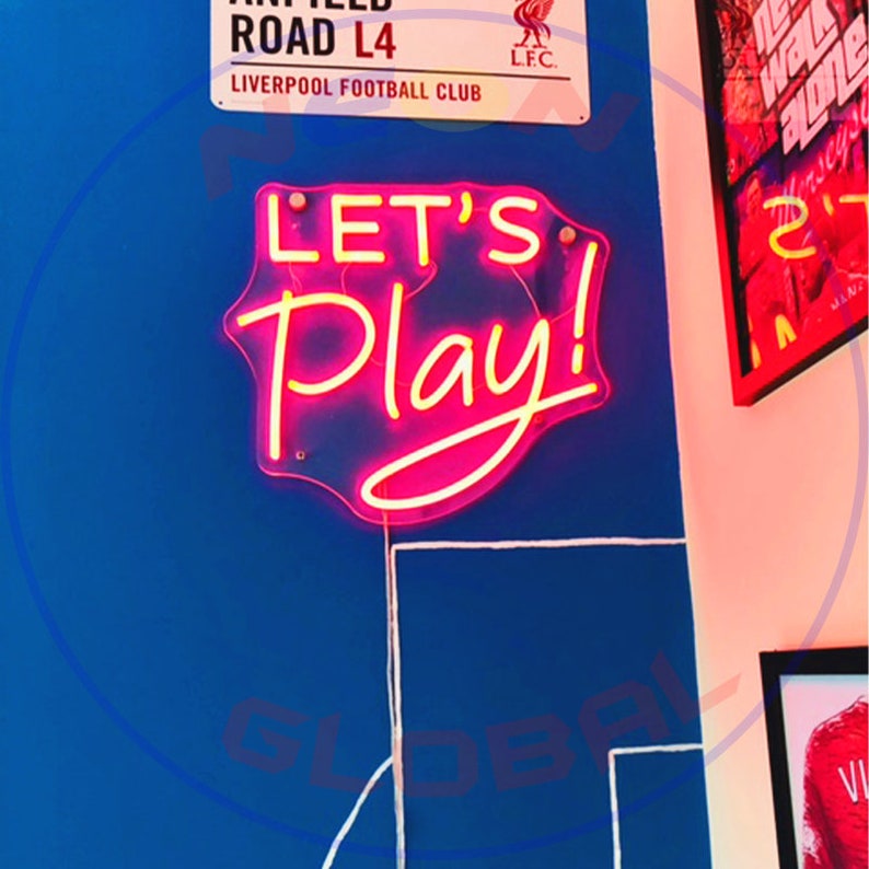 Let's Play Neon Sign Wedding Neon Sign Party Neon | Etsy