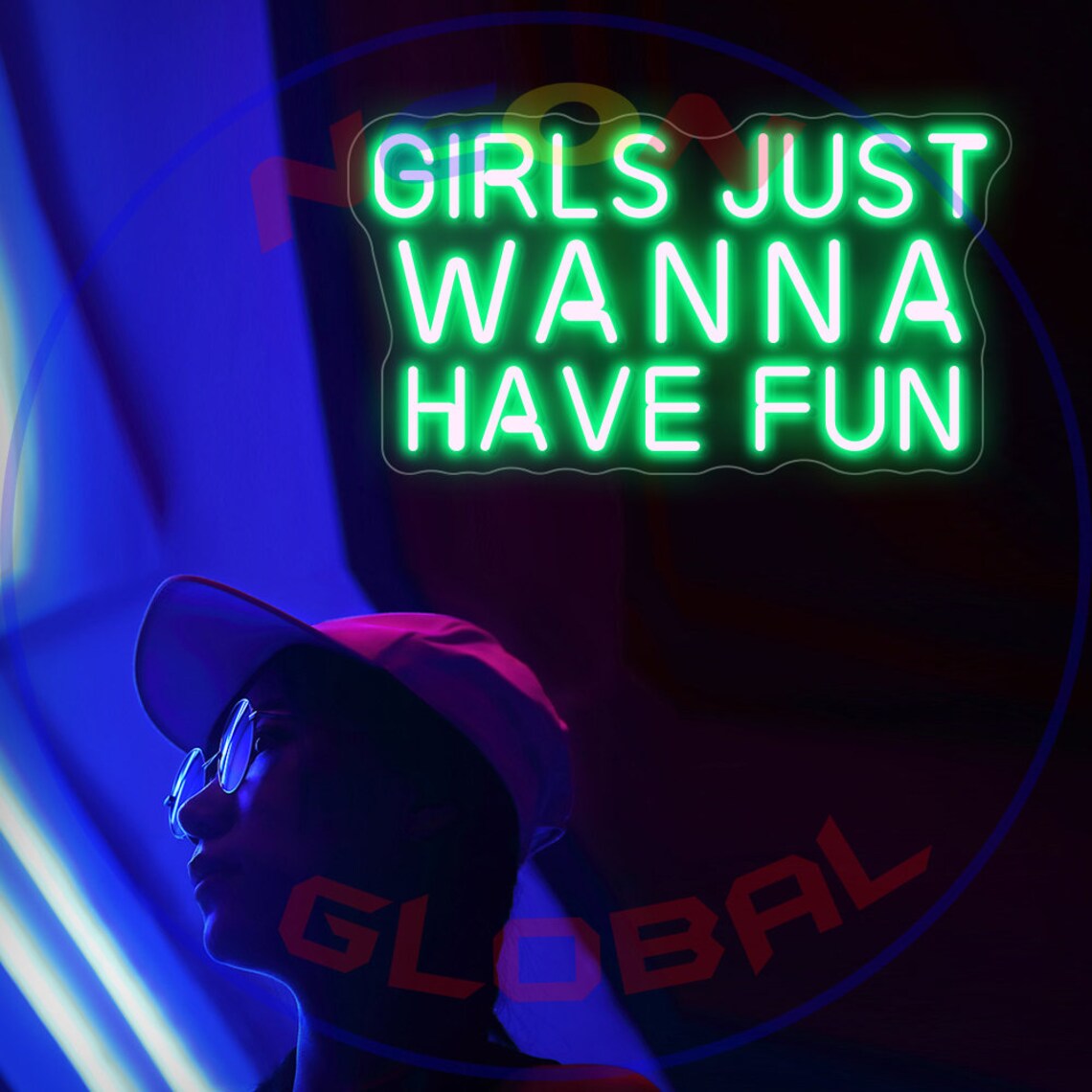 Girls Just Wanna Have Fun Neon Sign/ Neon Wedding Sign /party - Etsy