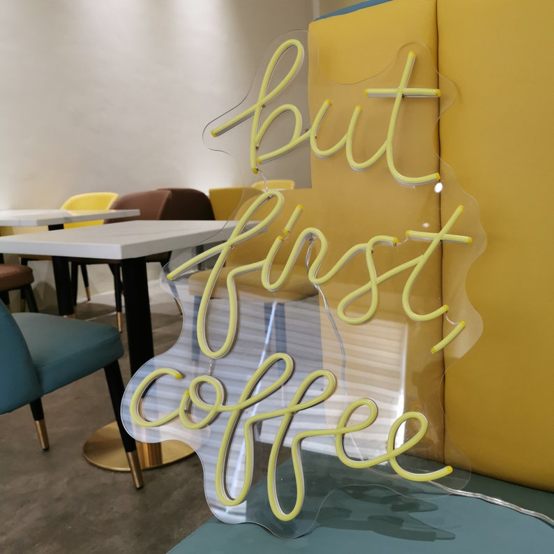 But First Coffee Custom Neon Sign for Coffee Shop Decor Led - Etsy