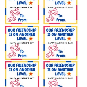 Printable Valentine's Day Video Game Cards for Kids Classroom Party ...