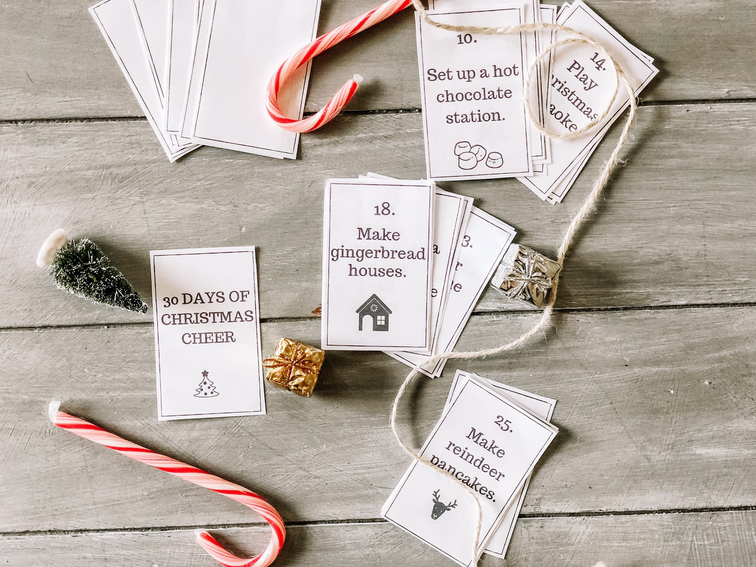 Christmas Activity Cards for Kids //printable Advent Calendar / Family ...