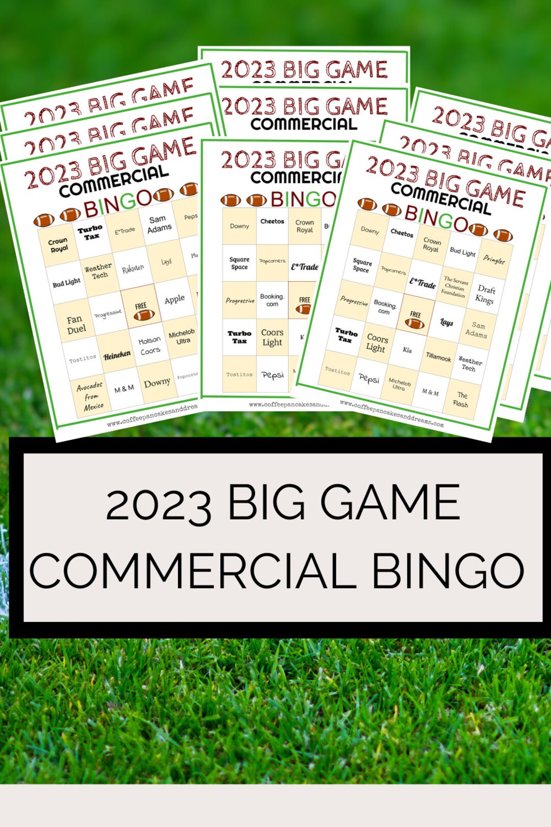 2023 Big Game Commercial Bingo Game UPDATED Set of 12 / PDF / - Etsy