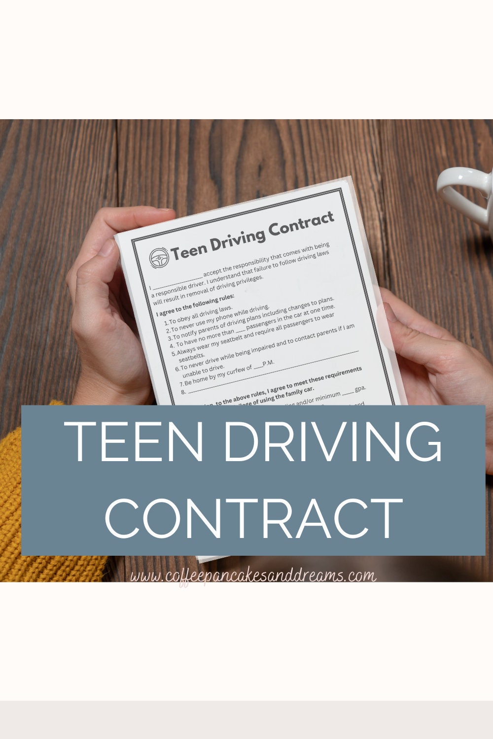 Teen Driver Contract Printable / Parenting / Kids/ Teenager / New ...